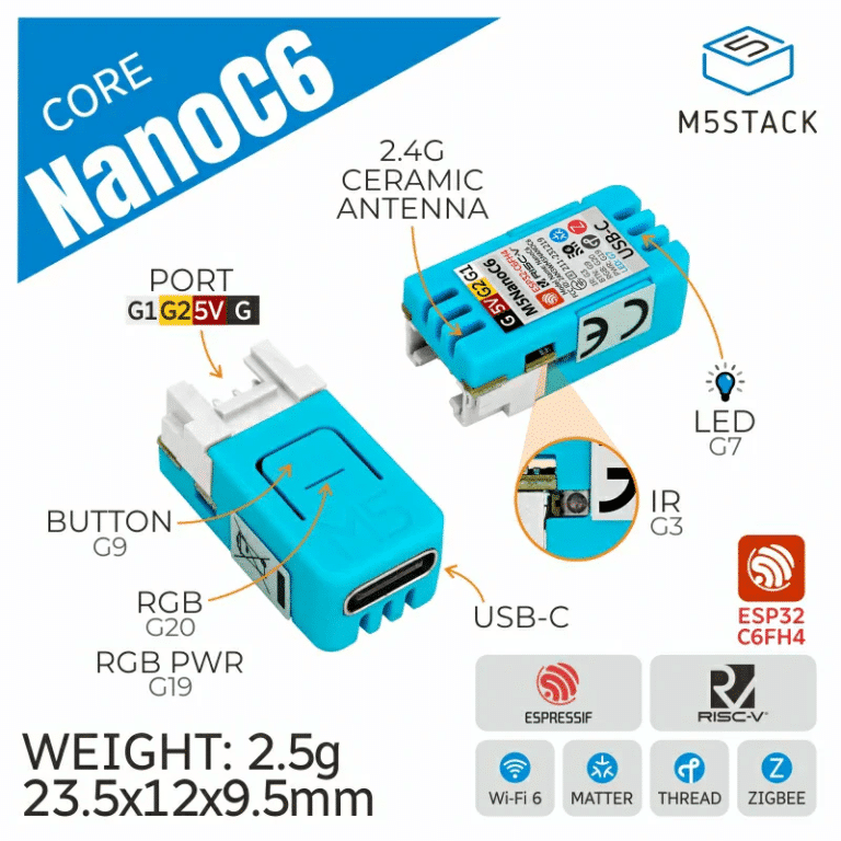 M5Stack NanoC6: The best Zigbee/Matter module? - IoT Assistant